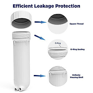 Membrane Solutions 3012 RO Membrane Housing Kit, Universal for Semi Commercial 200/300/400 GPD Reverse Osmosis Water Filter Systems, RO Filter Housing Wrench Fittings Set