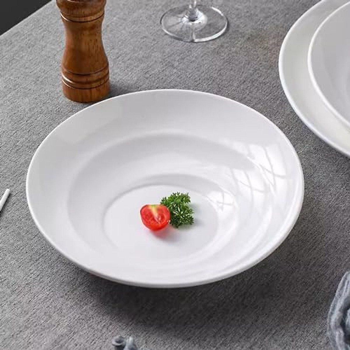 Dinner Plates Set Dish Plate Tableware Hotel Commercial Creative Cold Dish Plate Stir-fry Plate Ceramic Salad Bowl Fruit Bowl Kitchen Salad Bowl (Size : Medium)