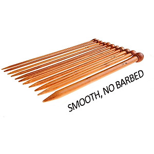 Fairycece Bamboo Knitting Needles Set Knitting Needle Case Kits for Beginners Wooden Wood