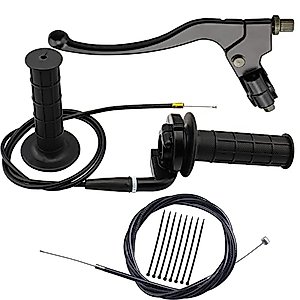 Left Right Handle &Left Brake Lever &Brake Cable &Throttle Cable And Throttle Clamp Cable Brake Lever Kit Fit For Pit Dirt Motor Bike Mini Bike XR100 CRF70 CRF80 - Mb165 Mb200 196cc 200cc 5.5hp 6.5hp