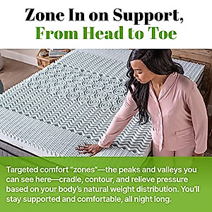 GhostBed 3 Inch Cooling Gel Memory Foam Mattress Topper - Waterproof Cover, Protector & Topper in One, Queen