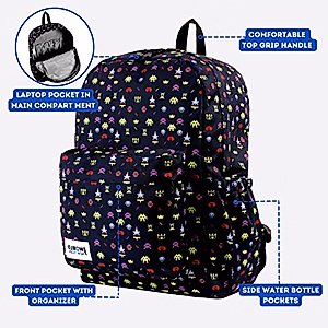 J World New York Unisex Kid's Oz School Backpack for Girls Boys. Cute Bookbag, Game, One Size