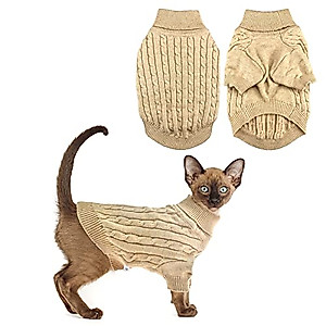 Vehomy Dog Turtleneck Sweater Dog Pullover Sweater for Small Medium Dogs Pet Knitwear Clothes Dog Knitted Sweater Outfit Puppy Dog Cat Warm Shirt Clothes S