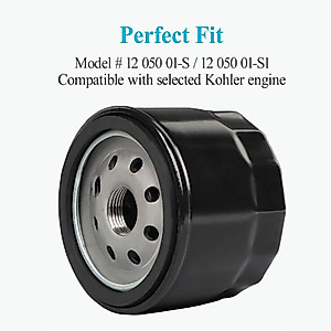 Drblawi Compatible with 4 Pack Professional 12 050 01-S Oil Filter Fits for Kohler Engine Lawn Mower Troy Bilt Bronco 12 050 01 1205001-S 12 050 01-S1 YTH20K46 KT715 SV470-SV620 Lawn Mower Oil Filter