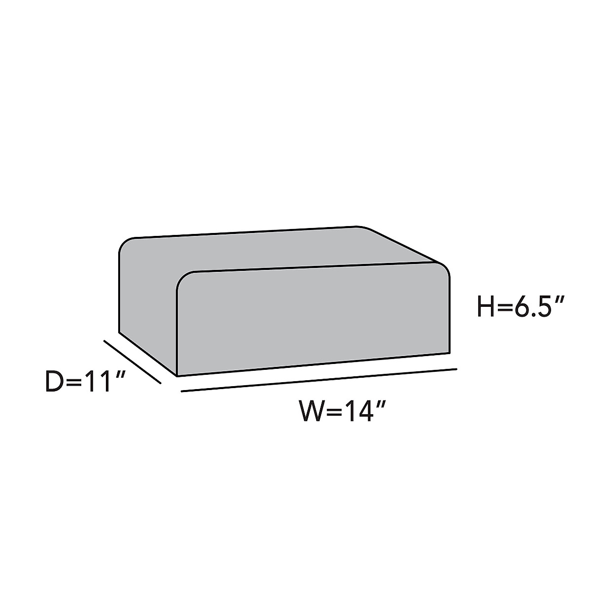 Covermates Keepsakes - Rectangular Appliance Cover - Dust Protection - Stain Resistant - Washable - Appliance Cover-Black