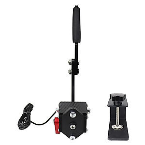 Dcutn 16Bit PC USB Handbrake for SIM Racing Games G920/27/29 T500 T300 LFS/DiRTRally / DiRT4/Project CARS/DRIVECLUB/Asset to Corsa/ WRC8(Black With Clamp)