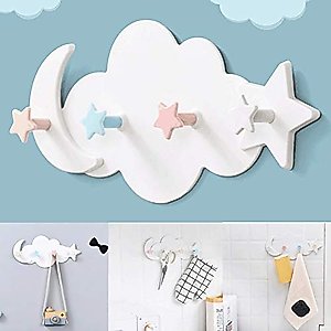 Asdf586io Cute Cloud Star Moon Wall Door Hook Bathroom Bedroom Hanger Holder Home Decor