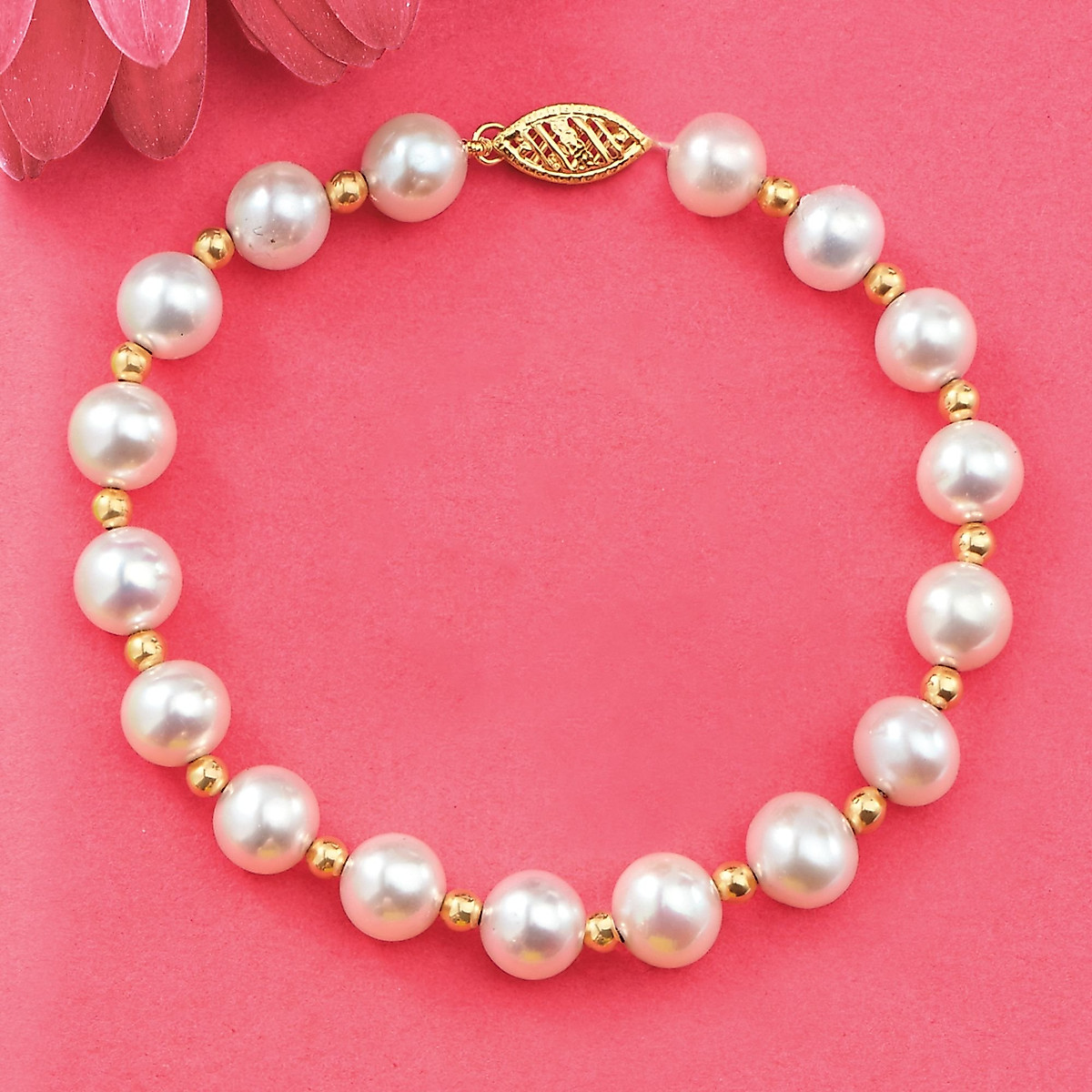 Ross-Simons 6-7mm Cultured Pearl Bracelet With 14kt Yellow Gold. 7 inches