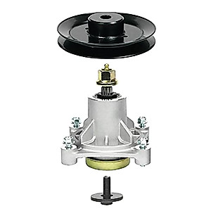 OKH New Parts 174356 Spindle Assembly with Pulley Replace 532174356 82-015 285-108 11014 GT2248 GTH2248 GTH2548 YTH1848XP YTH2748 Jonsered 532174358 LT19A LT2119A LT2122A Pulley 539113962