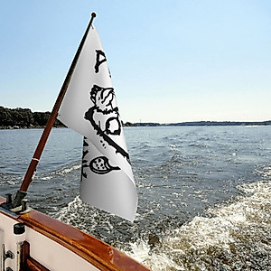 Coyvesar Suitable for poguelandia Flag Outer Banks Flag from OBX 3x5 Funny Chicken FT Flags for Wall Bedroom Living Room Hanging Decoration Music Outdoor Indoor Banner Brass Gromments