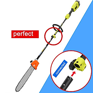 Kerlista, Replacement parts，12-inch，Polesaw with Bar and Chain Attachment for Attachment Capable String Trimmers, Polesaws, and Powerheads fits for Hus 128LD, most brushcutters and Powerheads (Black)