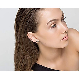 Handmade stud earrings Gold 925 sterling silver claw stud earrings minimalist gold earring studs geometric huggie hypoallergenic v shaped triangle earrings mother's day gift