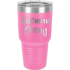 Your Name Text Engraved, Stainless Steel Tumbler, Customized cups, Double Wall Vacuum Insulated Mug Hot Cold Drink With Lid, Straw Option - 16 Different Colors (30oz, Personalize Name, Pink)