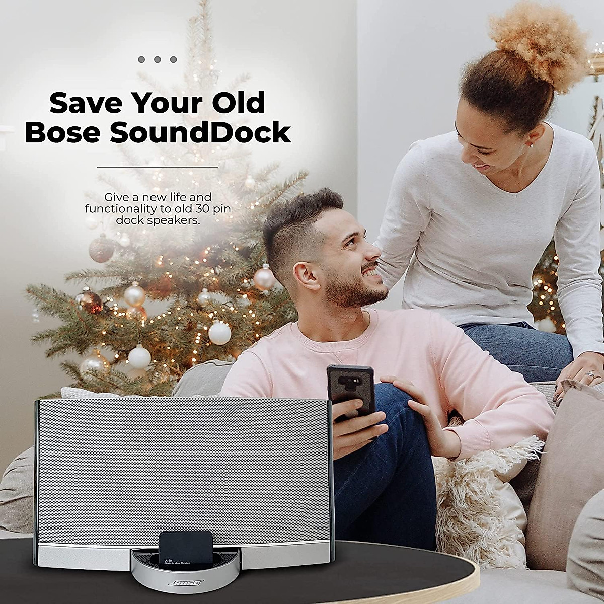 LAYEN BS-1 30 Pin Bluetooth Adapter Audio Receiver for Bose SoundDock and iPod iPhone Docking Station - Wireless Bluetooth Converter for Speakers with 30 Pin (Not Suitable for Cars)