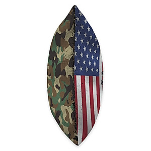 Independence Memorial Day USA Flag Camo Phone Case 4th of July Patriotic American Flag Woodland Camouflage Camo Throw Pillow, 16x16, Multicolor