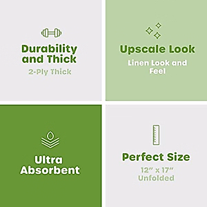 Comfy Package [200 Count - 8.5” x 4” Folded] Linen-Feel Guest Towels - Disposable Cloth Dinner Napkins, Linen Hand Towels for Bathroom, Wedding Napkins (12” x 17 Unfolded)