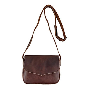 Hide & Drink, Shoulder Bag Handmade from Full Grain Leather - Bourbon Brown