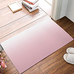 Door Mat for Bedroom Decor, Pink White Floor Mats, Holiday Rugs for Living Room, Absorbent Non-Slip Bathroom Rugs Home Decor Kitchen Mat Area Rug 18x30 Inch