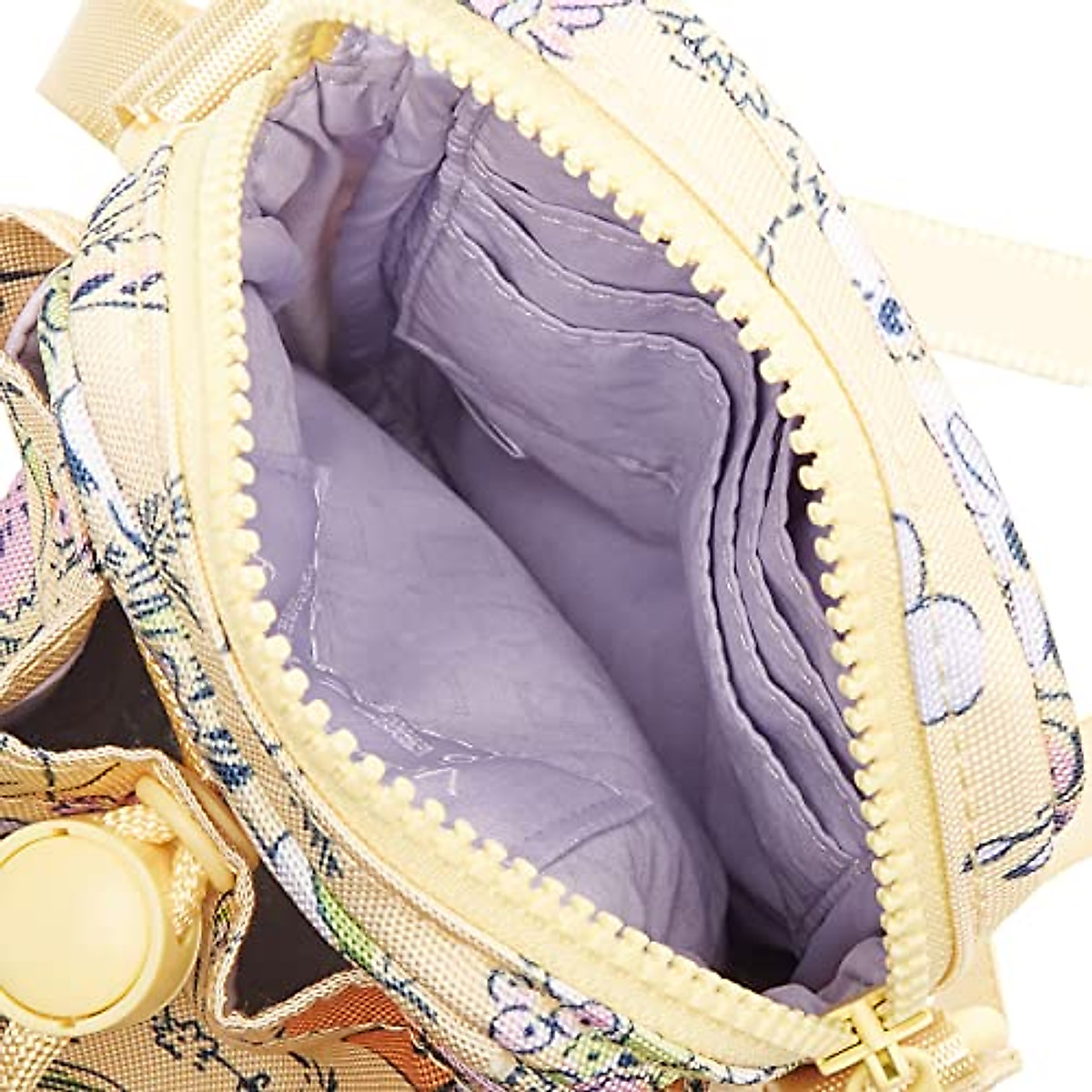 Vera Bradley Women's Recycled Lighten Up Reactive Deluxe Water Bottle Crossbody Sling Bag, Sunlit Garden, One Size