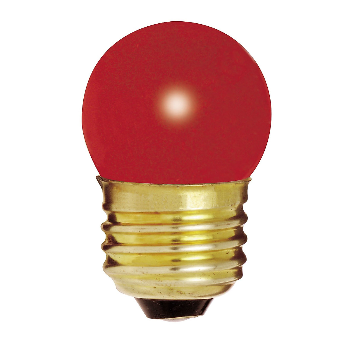 Satco S4511 120V 1/Card Medium Base 7.5-Watt S11 Incandescent Lamp, Ceramic Red
