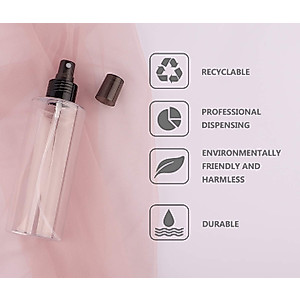 Yebeauty Empty Spray Bottles for Essential Oils, 8oz Refillable Clear Plastic Misting Spray Bottles Atomizer Fine Mister Spray Bottle for Beauty Products, Cleaning, Pack of 2