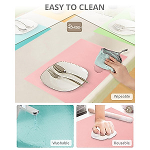 Fridge Liners Mrs Hinch,HOMGEN Popular 16Pcs Refrigerator Mats Fashion Refrigerator pad Fridge Mats Liners Waterproof Fridge Pads Mat for Fridge, Drawer, Book Shelves ect (4 Colours,45x29cm)