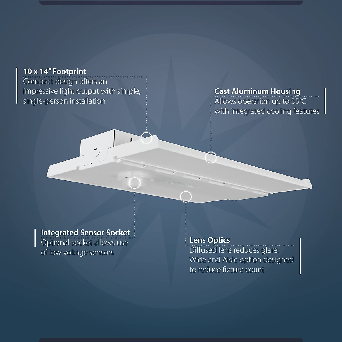 HML1 150-Watt Linear LED High Bay, 5000K (HML1150U50A)