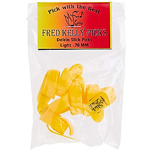 Fred Kelly Picks D2-L-8 Delrin Slick Light Guitar Pick (Pack of 8)