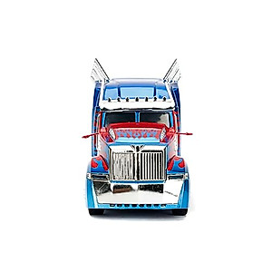 Jada Toys Metals Transformers Optimus Prime 1:24 Diecast Vehicle Blue and Red