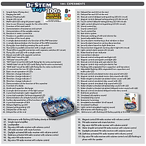Dr. STEM Toys Circuit Science Kit, Includes Over 100 Electrical Experiments with Lights, Sounds, and Action - for Boys and Girls Ages 8+