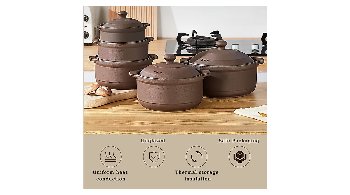 Natural Terracotta Casserole - Versatile Clay Cooking Pot