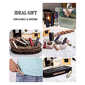 D-LOTUS Refillable Perfume Atomizer 5ml Perfume Bottle, Mini Travel Atomizer Empty Portable Perfume Spray Bottle (Black and Silver)