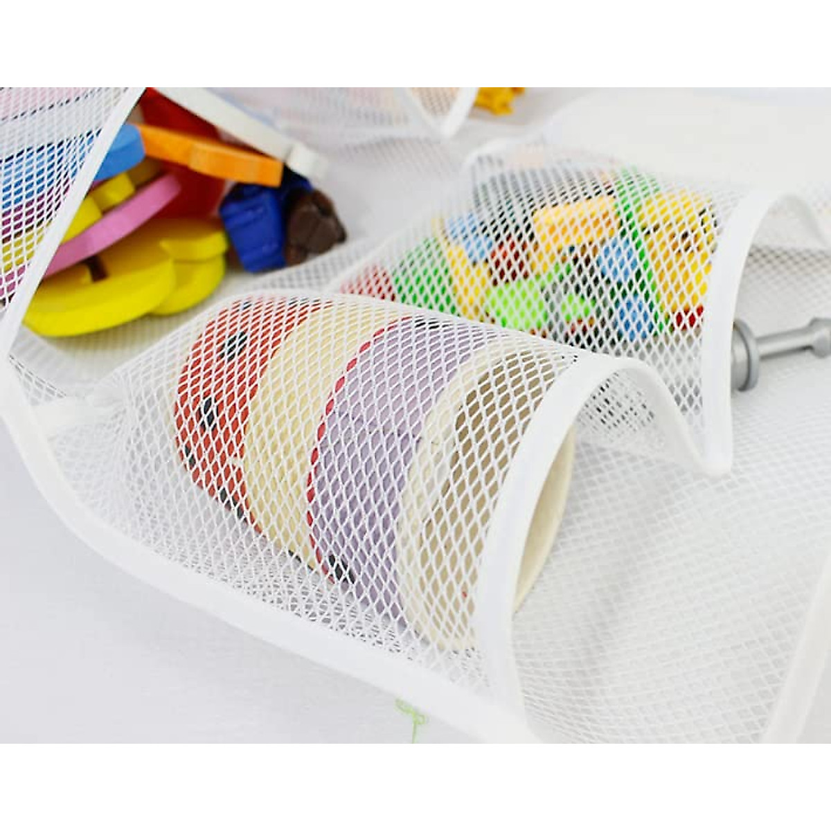 Mithrim 2 Mesh Shower Toy Organizers, Perfect Bathtub Toy Holder And Bathroom, Multi-Purpose Mesh Bag, Suitable For Children And Toddlers