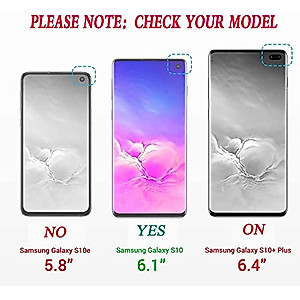 HONG-AMY for Samsung Galaxy S10 Case, Galaxy S10 Case with Self Healing Flexible TPU Screen Protector [2 Pack], 3 in 1 Full Body Shockproof Heavy Duty Case for Samsung S10 (Black/Grey)