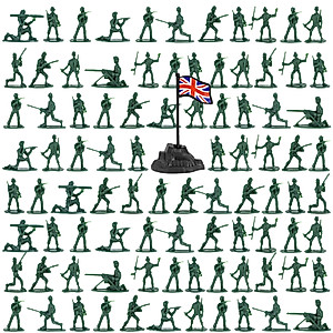 Etmact Deluxe Bag of Classic Toy Green Army Soldiers, Various Poses, 200 Count Toy Soldiers Toy Army Soldiers Green Toy Soldiers Action Figures Count Toy