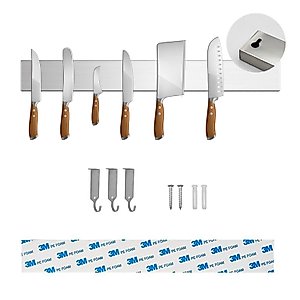 Chef Palace Magnetic Knife Strip, Simple to Install, Multiuse Knife Wall Mount Hanger, Suitable for Kitchen Utensils & Tools 40cm (15.7 Inch) Strong Magnetic Knife Bar