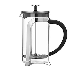 SIXAQUAE French Fress Coffee Maker，Stainless Steel Coffee Press,Durable Coffee Pot With Scale Line,4 Level Filtration System,Heat Resistant Borosilicate Glass,34oz