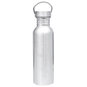 Drinking Bottles for Adults,350/500/750ml Portable Single Stainless Steel Travel Jug Water Bottle Kettle - Silver 750ml