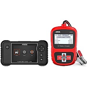 ANCEL FX3000 Automotive OBD II Scanner Check Engine Transmission SRS ABS EPB Oil Service Light Reset SAS ABS BMS Scan Tool with ANCEL BST200 12V Car Battery Load Tester
