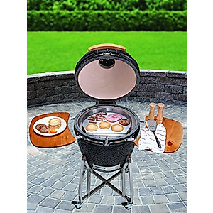 Little Griddle KQ-17-R Stainless Steel Outdoor BBQ Griddle, 17 x 14, For Charcoal Kettle and Kamado Grills, Fun to Use, Easy to Clean