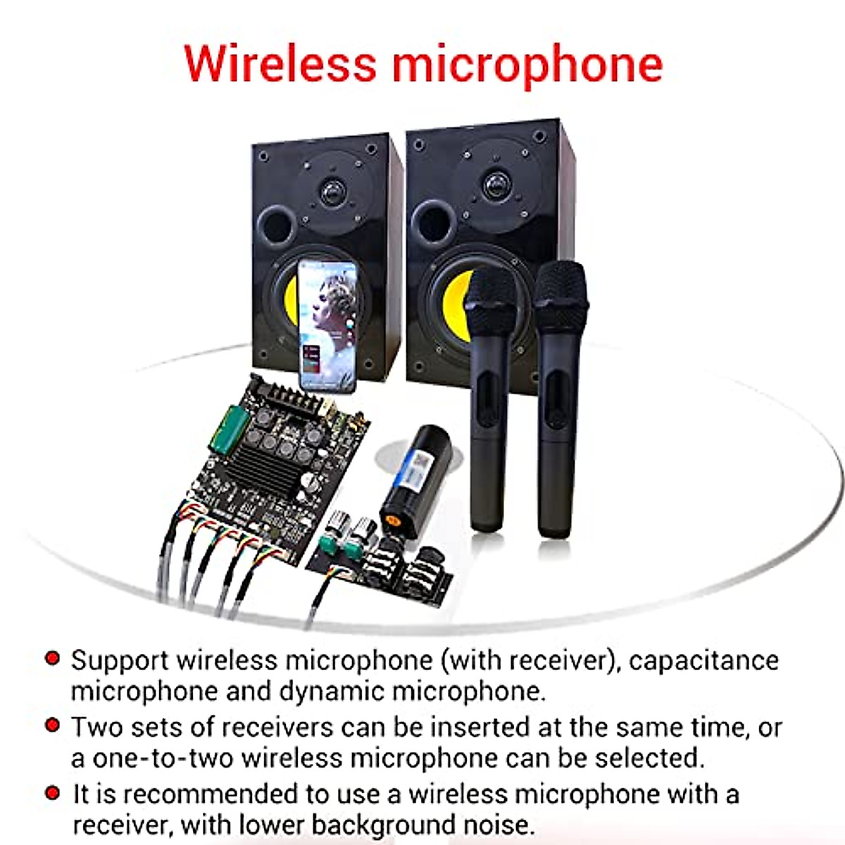 Bluetooth-compatible 5.1 Power Amplifier Board AUX Speaker 2.1CH Stereo- Home Music Wireless Modules Home Theater System Bluetooth-compatible Surround Sound Speaker Wireless