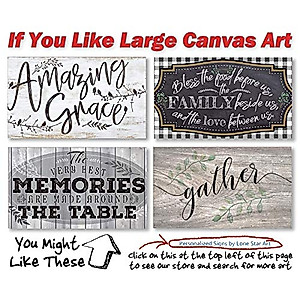 Amazing Grace - 12" x 24" Canvas Wall Art (Printed on Canvas, Not Wood) - Stretched on a Heavy Wood Frame - Ready to Hang - Perfect Dining and Living Room Decor - Makes a Great Housewarming Gift Under $50