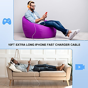 iPhone Fast Charger, [Apple MFi Certified] 2 Pack 20W 40W Dual USB C Wall Charger Block with 10 FT Long Type C to Lightning Fast Charging Data Sync Cable for iPhone 14 13 12 11 Pro Max XS XR X 8 iPad