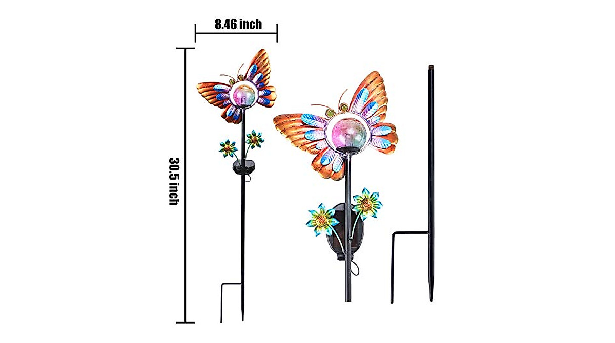 Outdoor Solar Butterfly Stake Lights - Waterproof LED Garden Decor