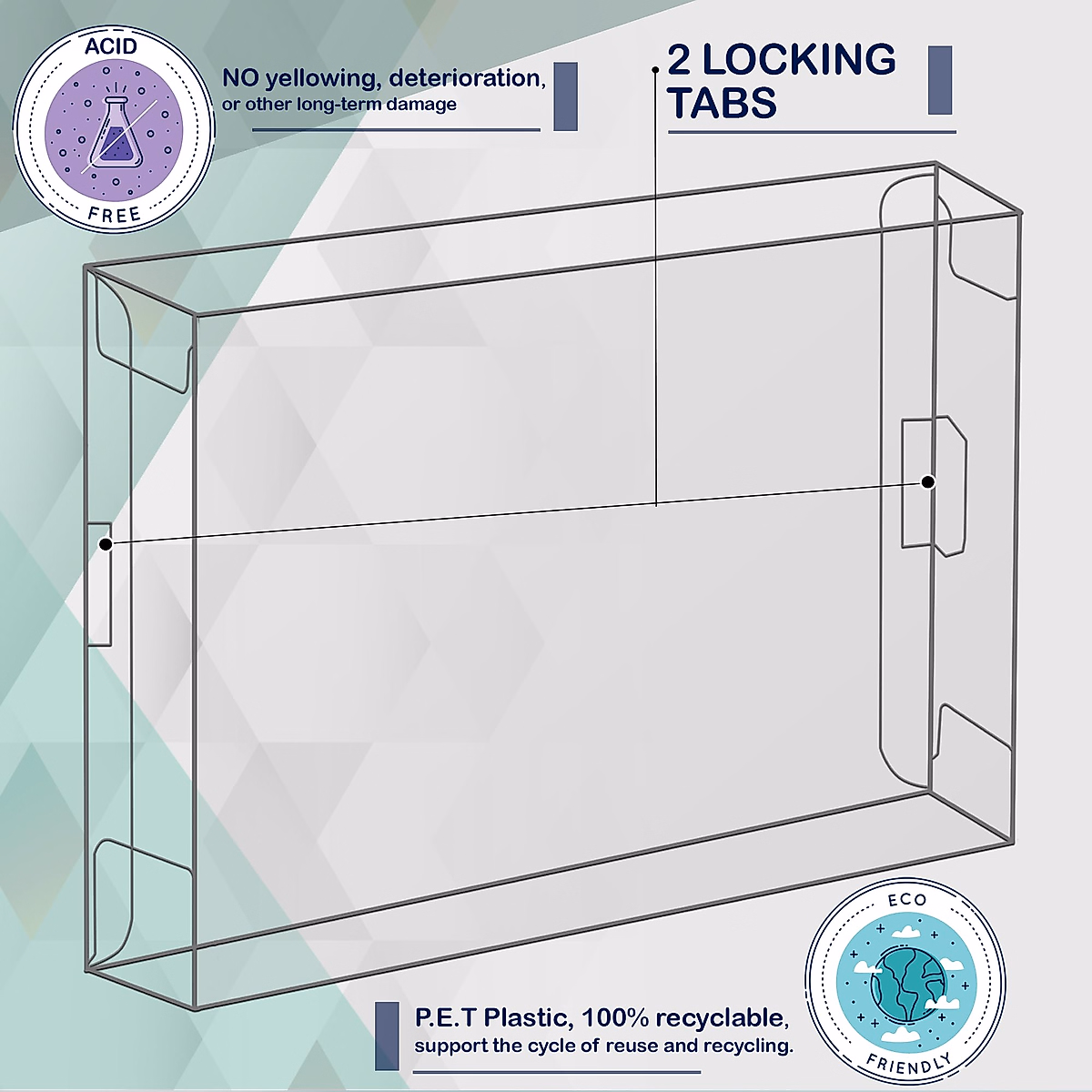 MALKO 10 Pack Video Game Protector Compatible with: SNES & N64 Game Box | Clear Plastic Sleeve Cover