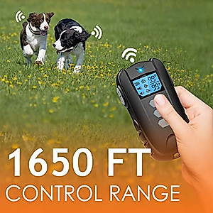 Dog Training Collar for 2 Dogs with Remote, Waterproof Rechargeable Electric Dog Shock Collar with Beep Vibration Shock Adjustable 0 to 99 Levels Dog Training Set for Large Medium Small Dogs