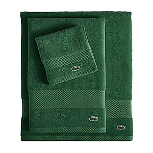 Lacoste Heritage Supima Cotton Bath Sheet, Croc Green, 35" x 70"