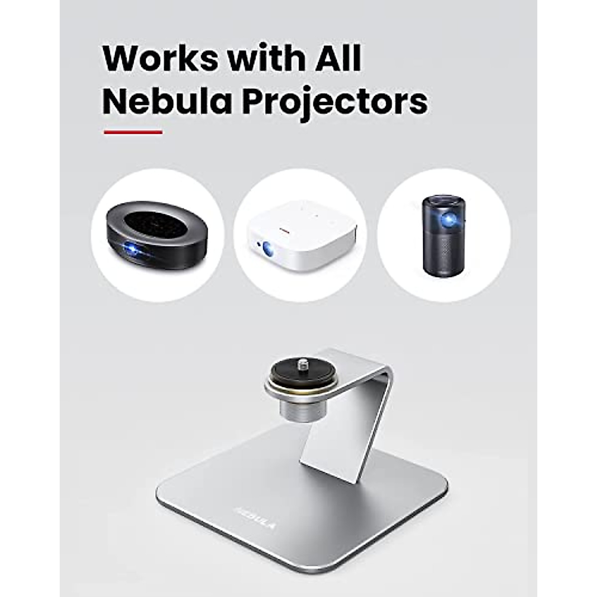 Nebula by Anker Mars II Pro 500 ANSI Lumen Portable Projector with Nebula Desktop Stand for Projectors, 360° and Height Adjustment