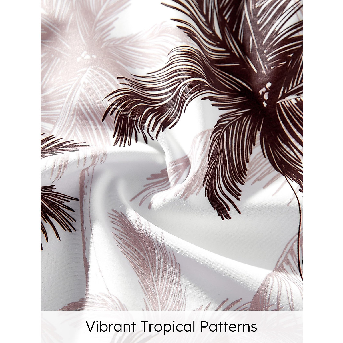 PATPAT Matching Swimsuits for Family Hawaiian Tropical Coconut Palm Leaf Print Father Son Matching Swim Trunks Matching Hawaiian Swimsuits for Couples Beach Men and Women Swimwear Shorts for Men L