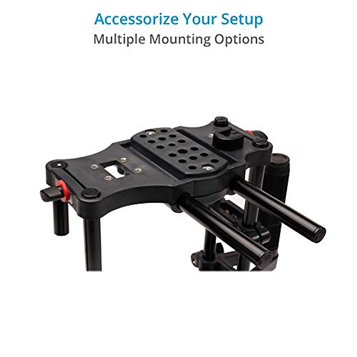 Filmcity Power Video Camera Cage Rig for DSLR/DSLM Cameras. Ergonomic & Secure Support, Adjustable Grip Handles. Quick Mounting, Multiple Accessory Threads, 1/4"-20 & 3/8"-16 Tripod Threads (FC-CTH)